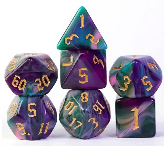 Dragons Poison - 7pc Polyhedral Dice Set – Totara Hobbies Limited