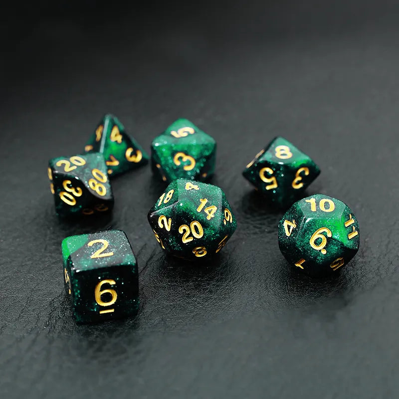 Polyhedral Dice Set Forrest Green – Totara Hobbies Limited