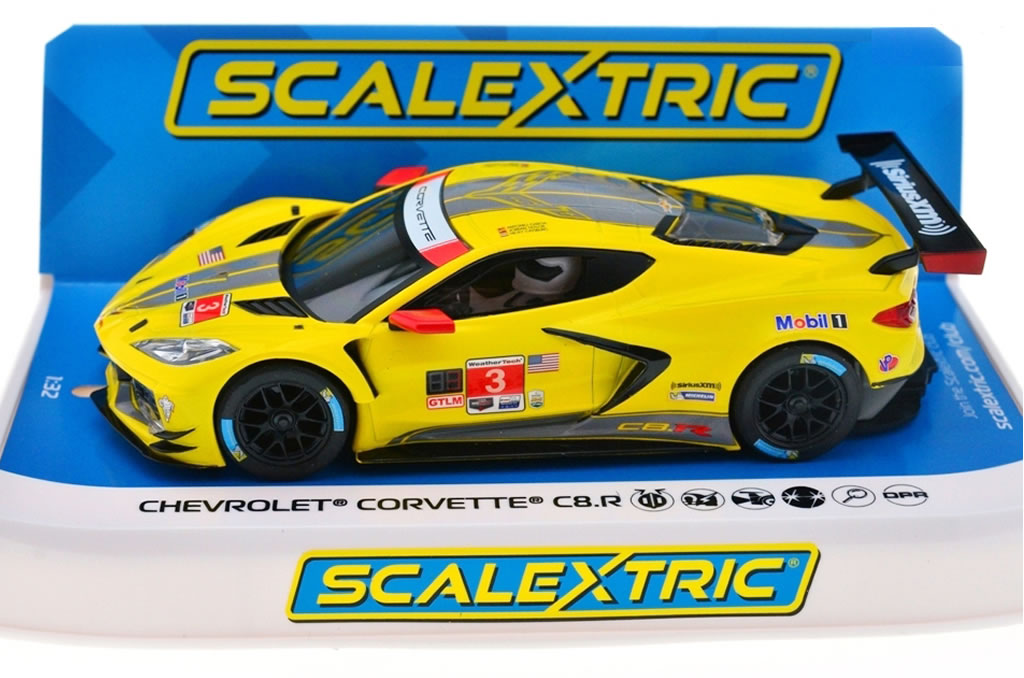 Scalextric C4246 Chevrolet Corvette C8R - Yellow – Totara Hobbies Limited